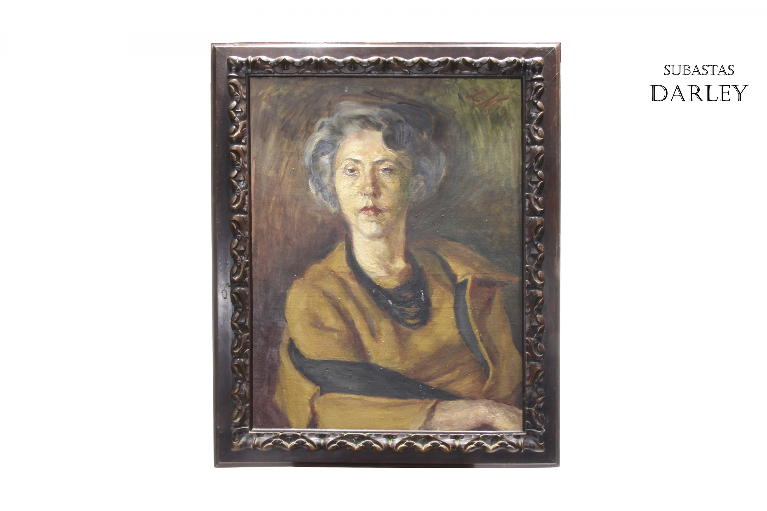 Ludwig Meidner (1884 - 1966) "Lady Portrait", 1962.