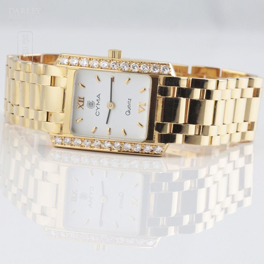 Precioso Reloj Cyma oro y Diamantes