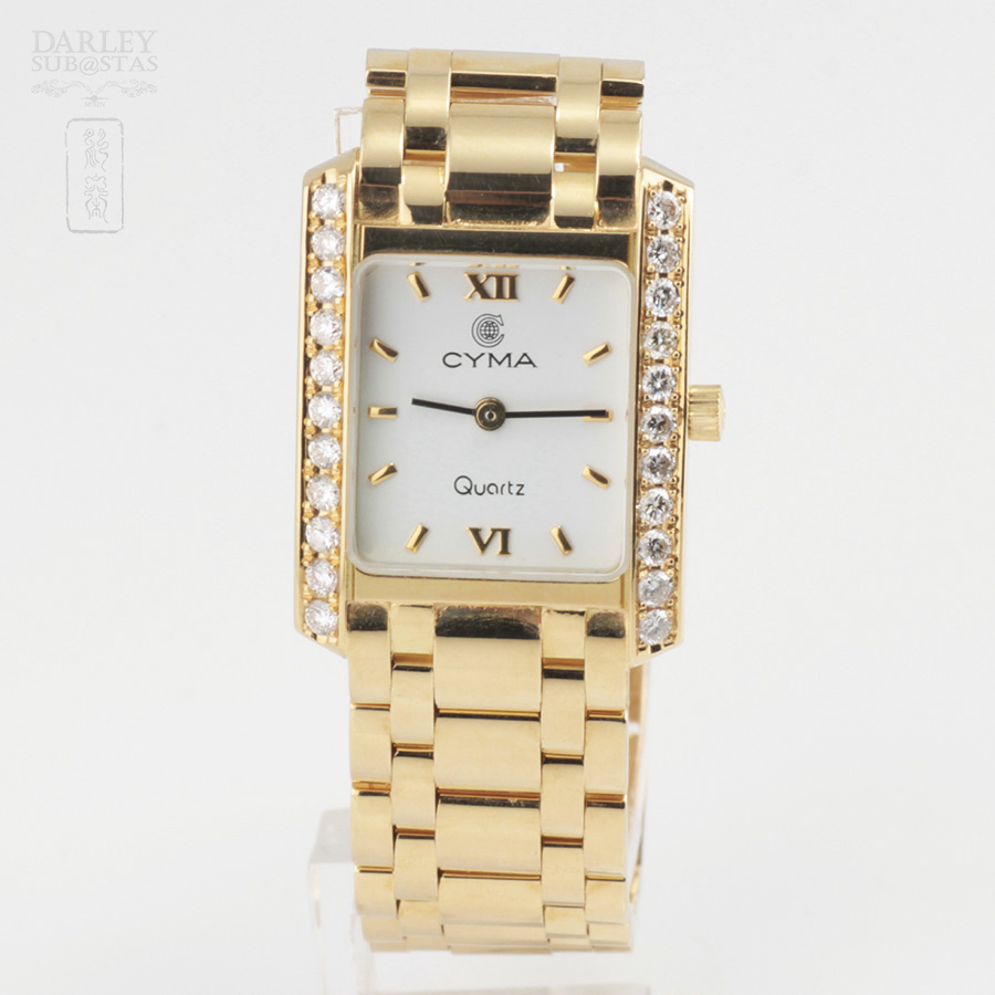 Precioso Reloj Cyma oro y Diamantes